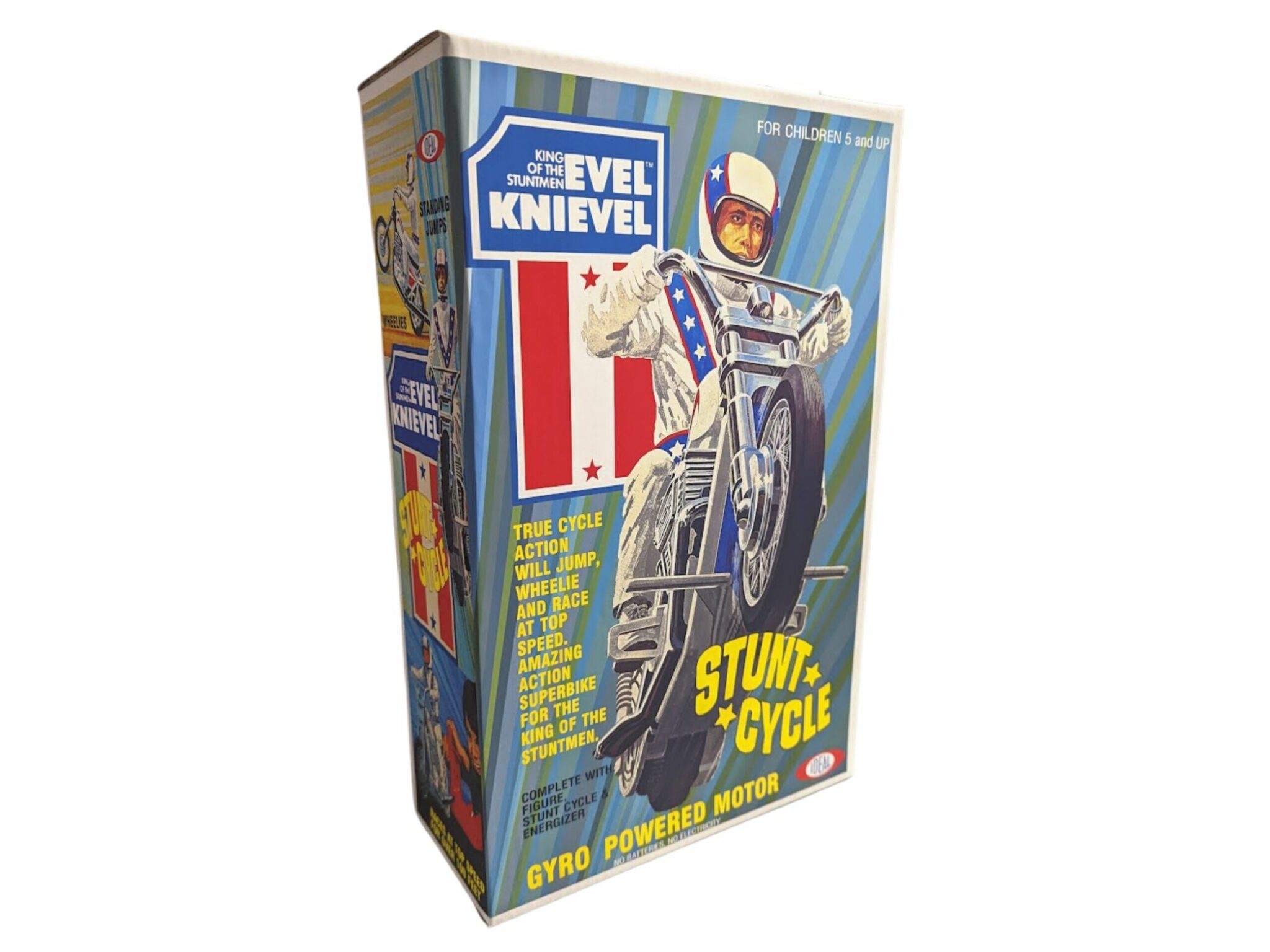 Ideal Toys Evel Knievel Stunt Cycle US Version Reproduction Box