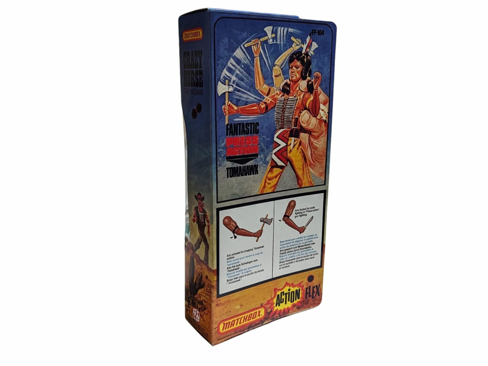 Matchbox Fighting Furies Crazy Horse Figure Repro Box