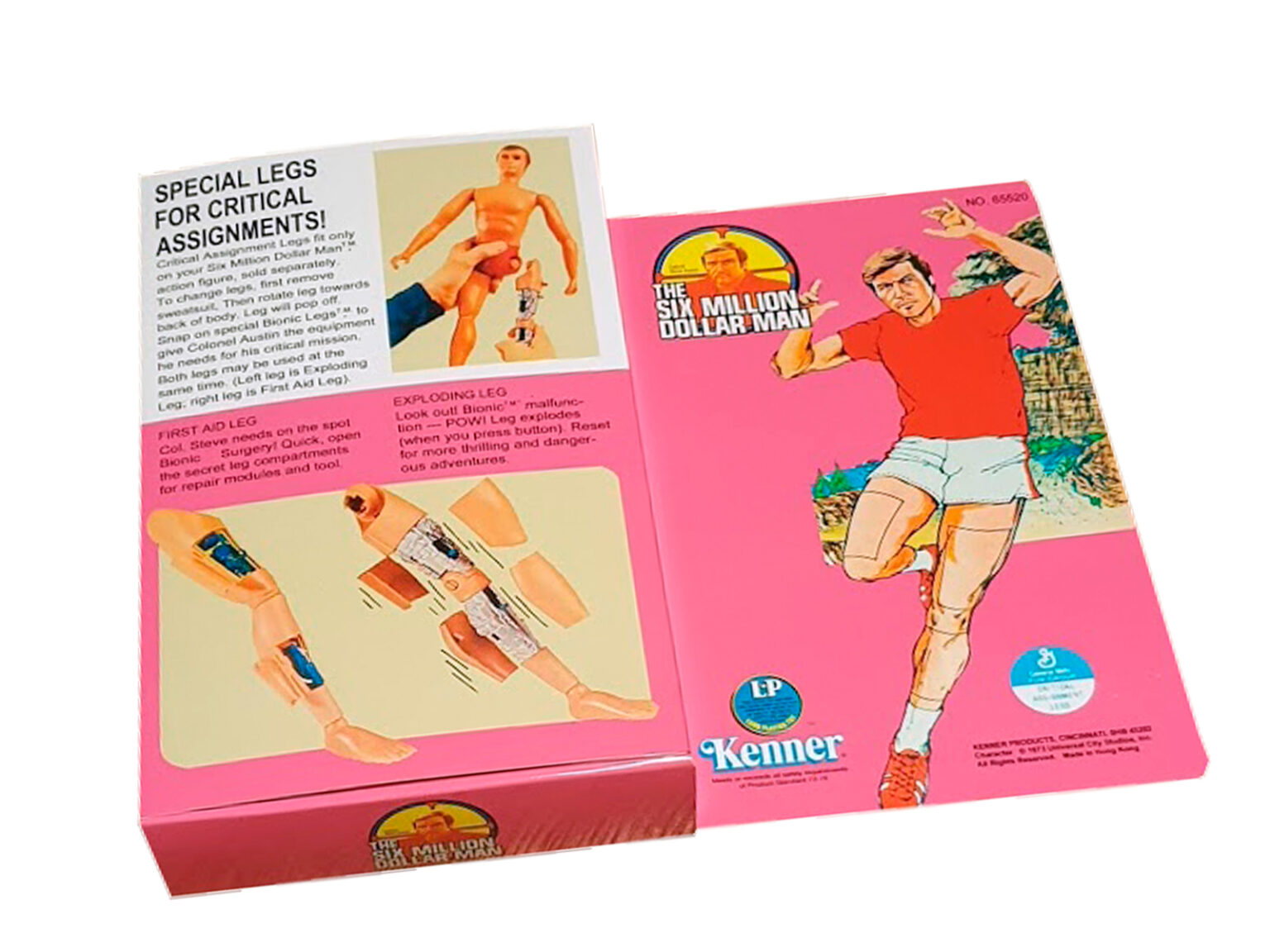 Kenner Six Million Dollar Man Critical Assignment Legs Reproduction Box